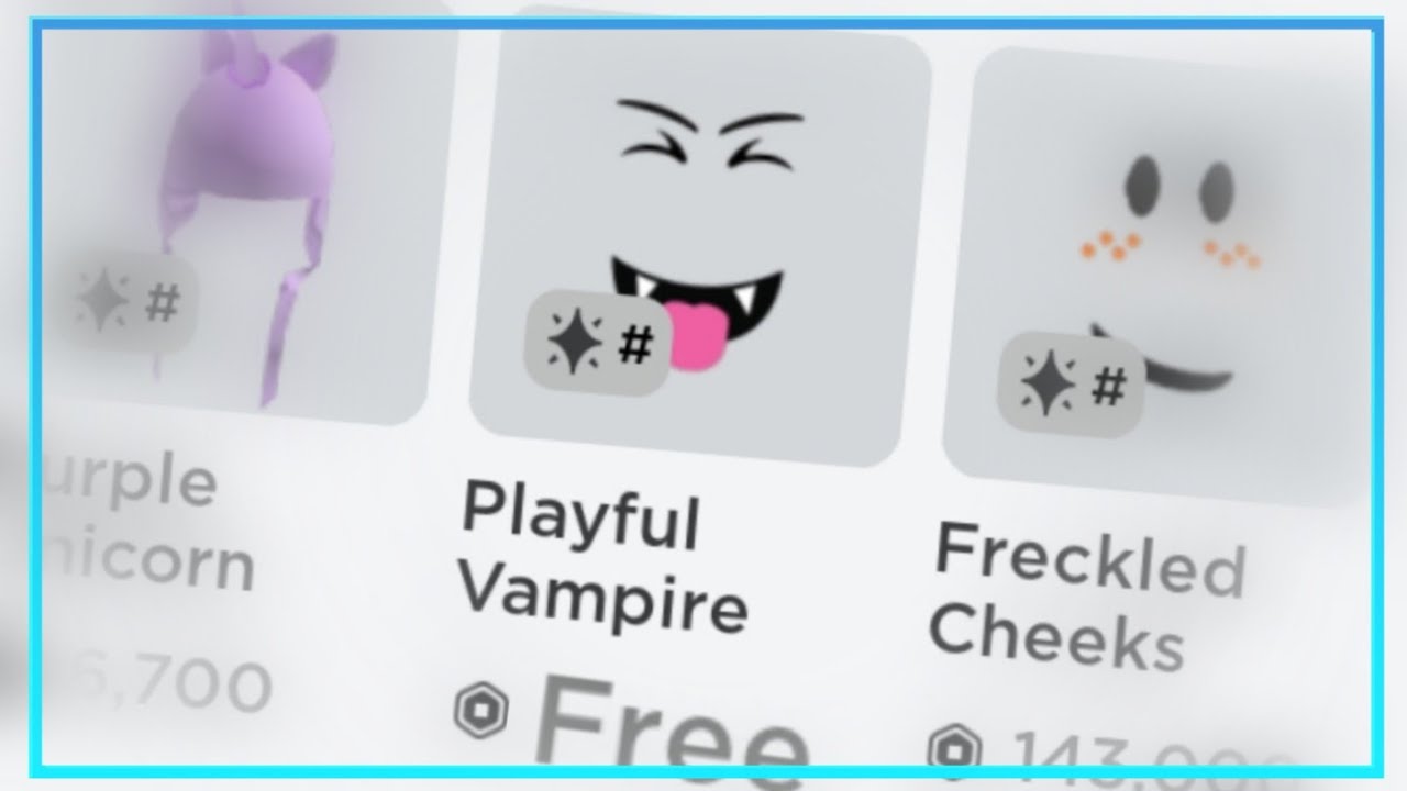 😳 YENİ ÜCRETSİZ "PLAYFUL VAMPİRE FACE" 😳 | #roblox - YouTube