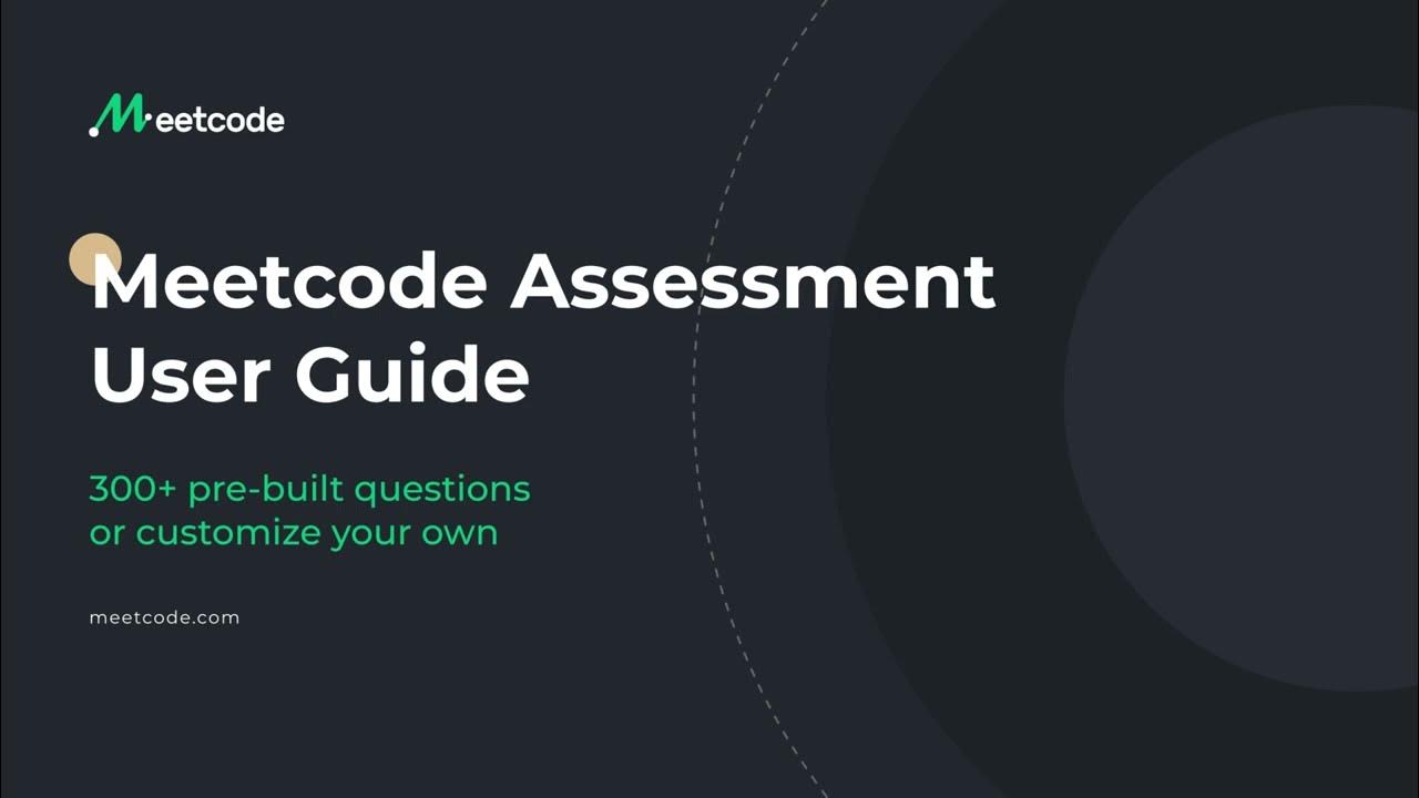 Meetcode Assessment Tutorial - YouTube