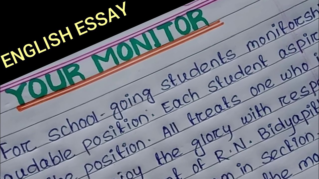 Your Monitor //English essay on "Your Monitor ". - YouTube