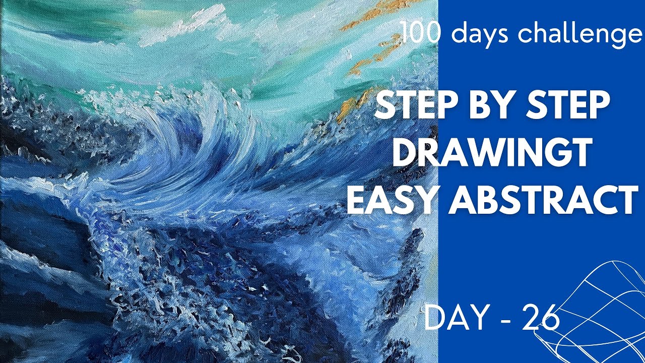 Step By Step Drawing Sea wave 🎨Easy Abstract - YouTube