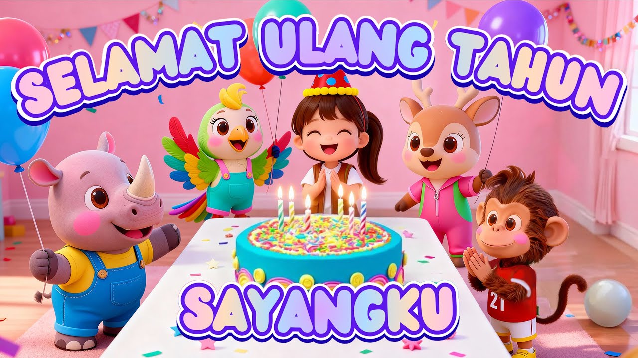Lagu Anak Selamat Ulang Tahun 🎉 | Nyanyi Bareng Happy Birthday Versi ...