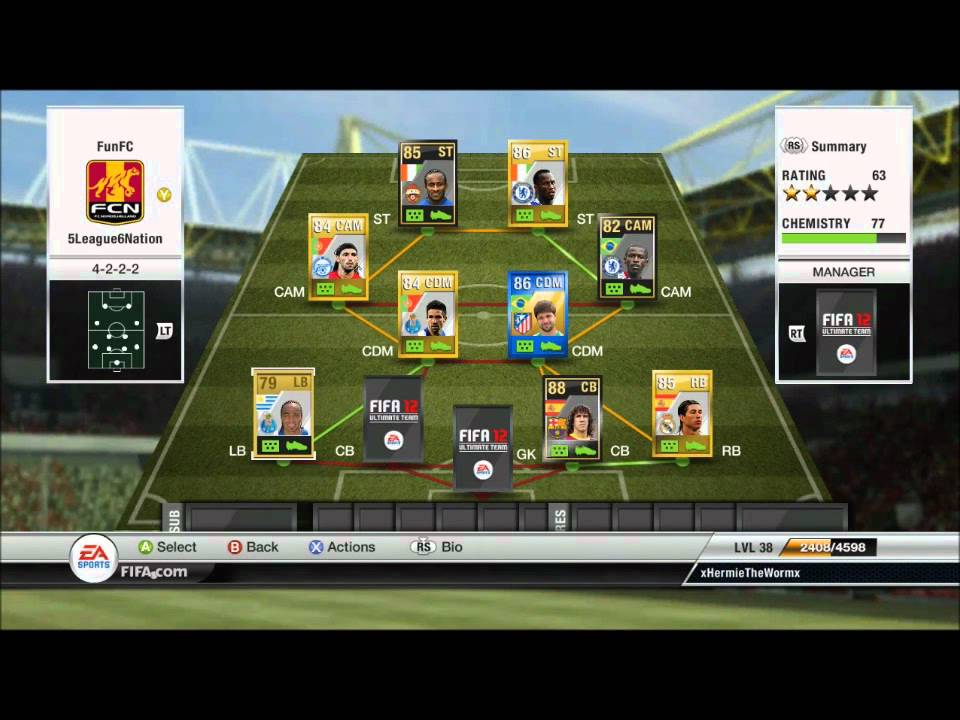 FIFA 12 - Ultimate Team - Hybrid Squad Builder - 5 Leagues 6 Nations ...