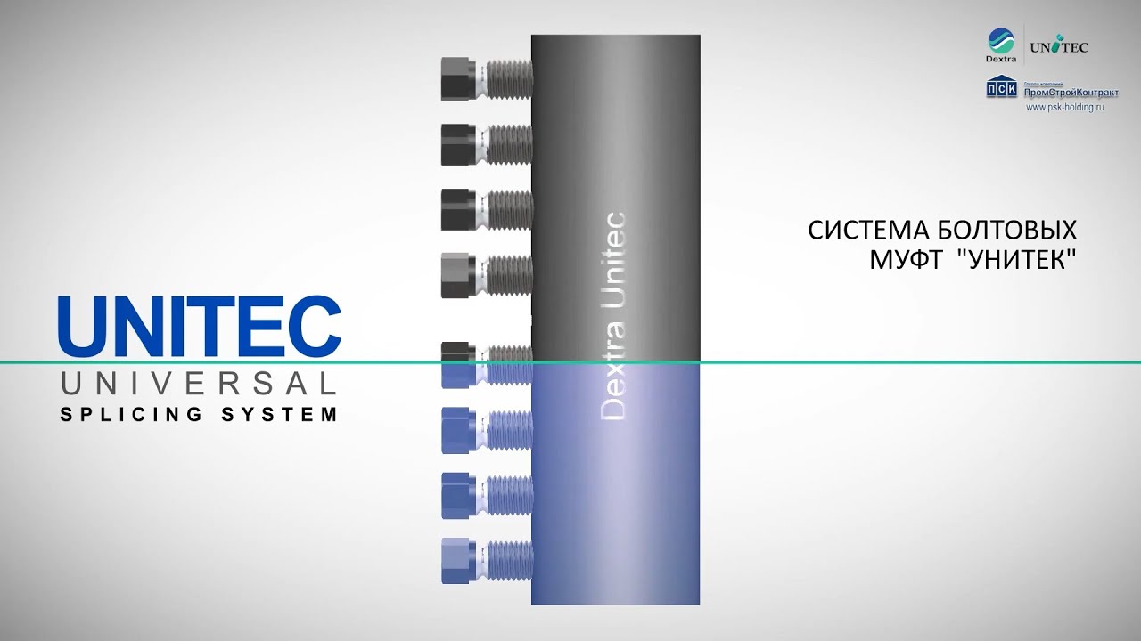 Болтовые муфты Unitec Dextra от компании ПСК - YouTube