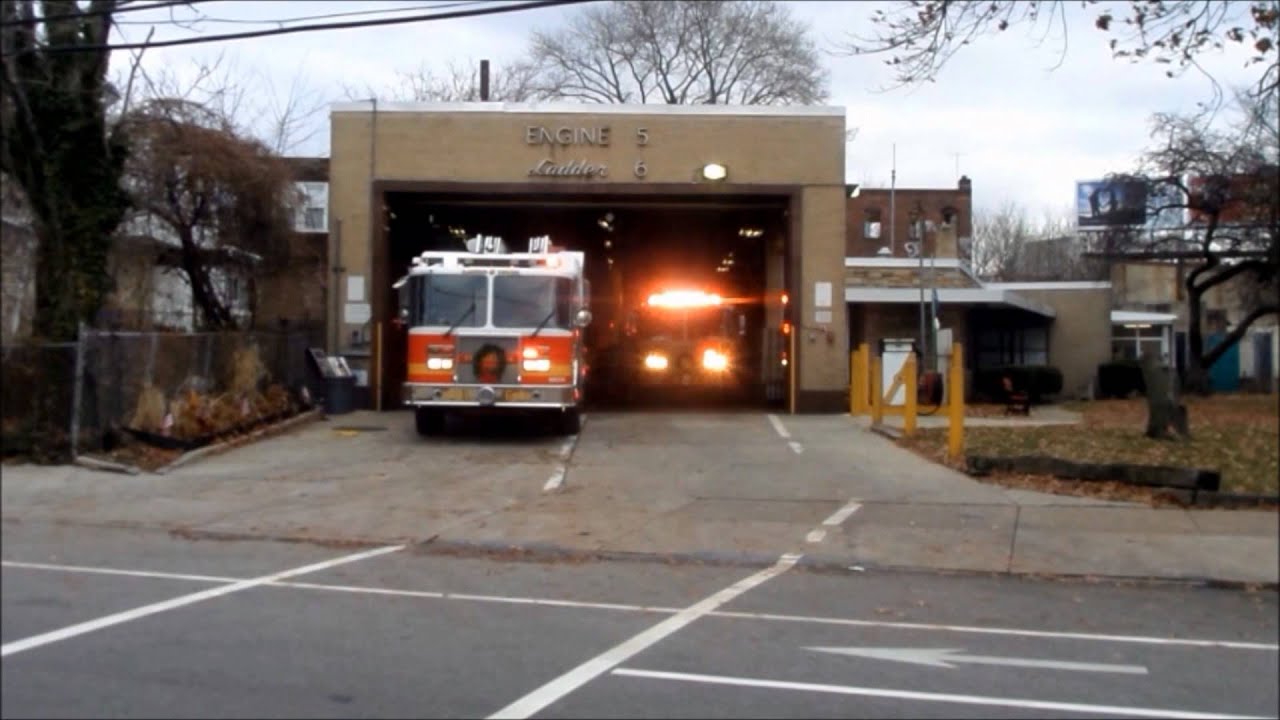 Philadelphia Fire Ladder Tower 6 & Pipeline 5 responding - YouTube