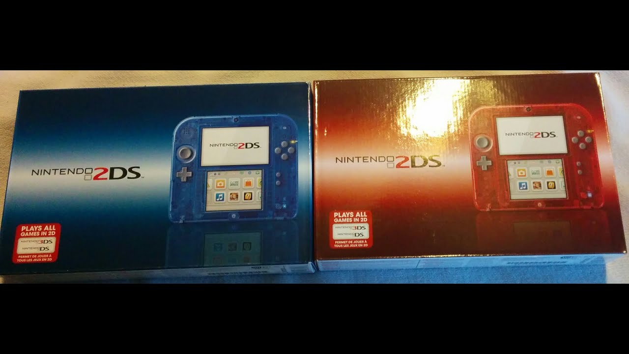 Nintendo Crystal Clear 2ds red and blue UNBOXING and Overview - YouTube