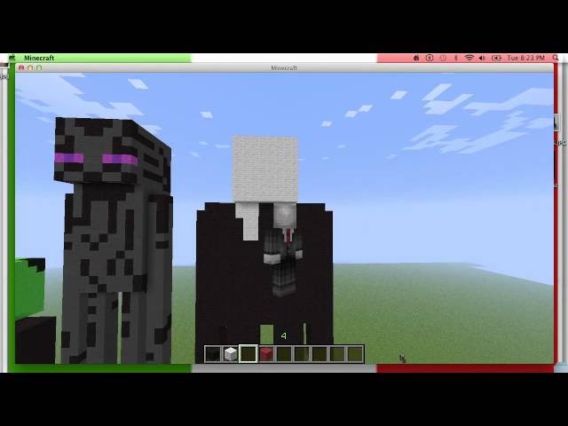 Slender Man Minecraft Statue