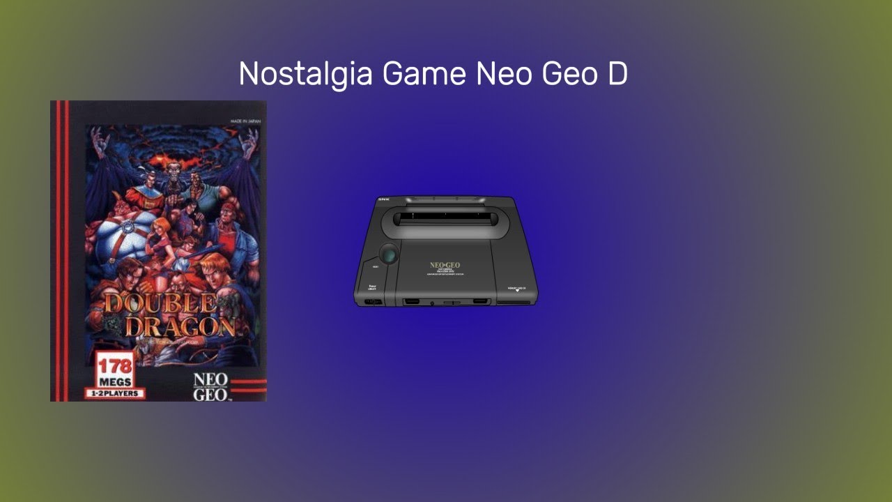 Nostalgia Neo Geo D - YouTube