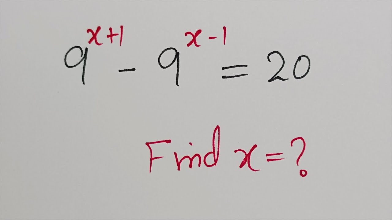 Nice Exponential Equation | How to solve for x in this math problem? - YouTube