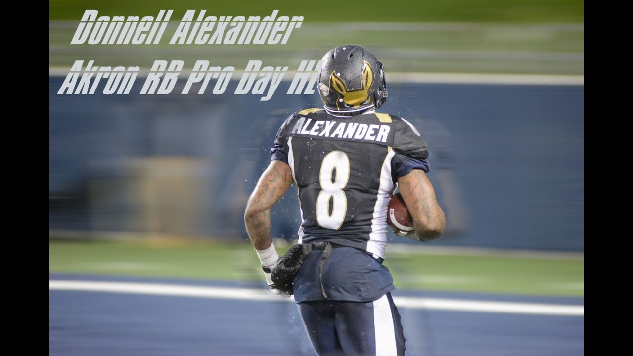 Donnell Alexander Akron RB Pro Day - YouTube