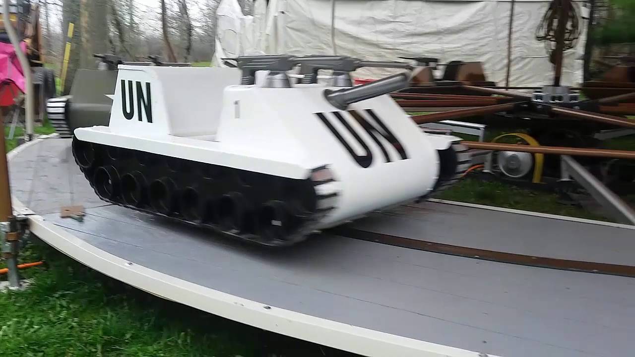 Allan Herschell Restored Army Tank Ride for Sale - YouTube