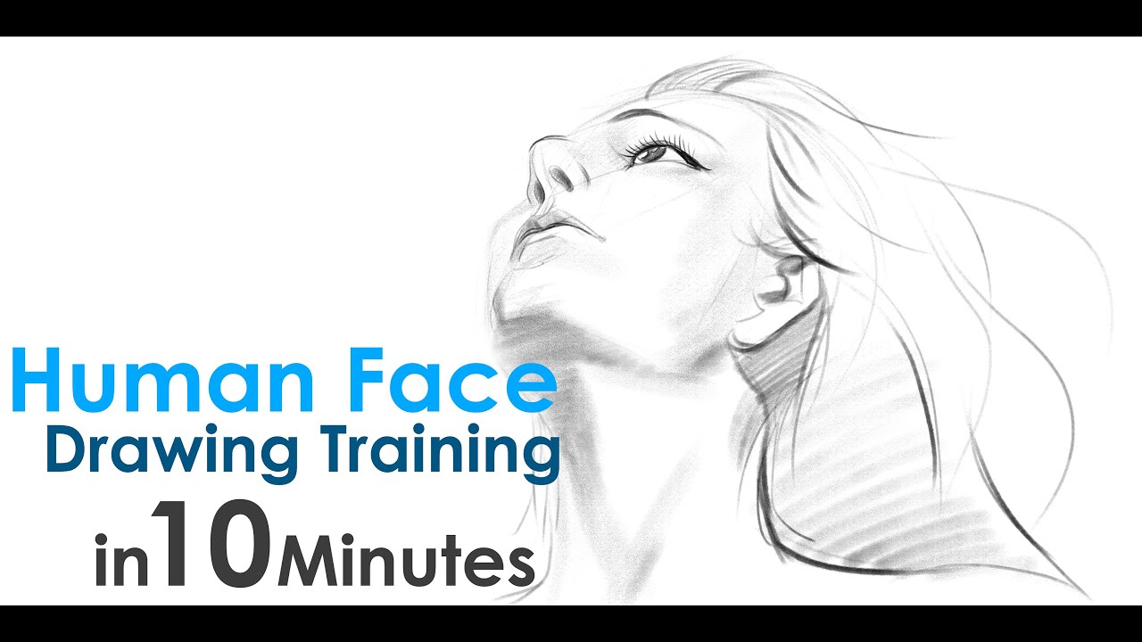 Human face drawing training _ Normal Speed Full time lapse - YouTube