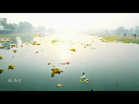 Ganges River at Sunrise 🌅 | Floating Flowers on Serene Water | Peaceful AI Scenery