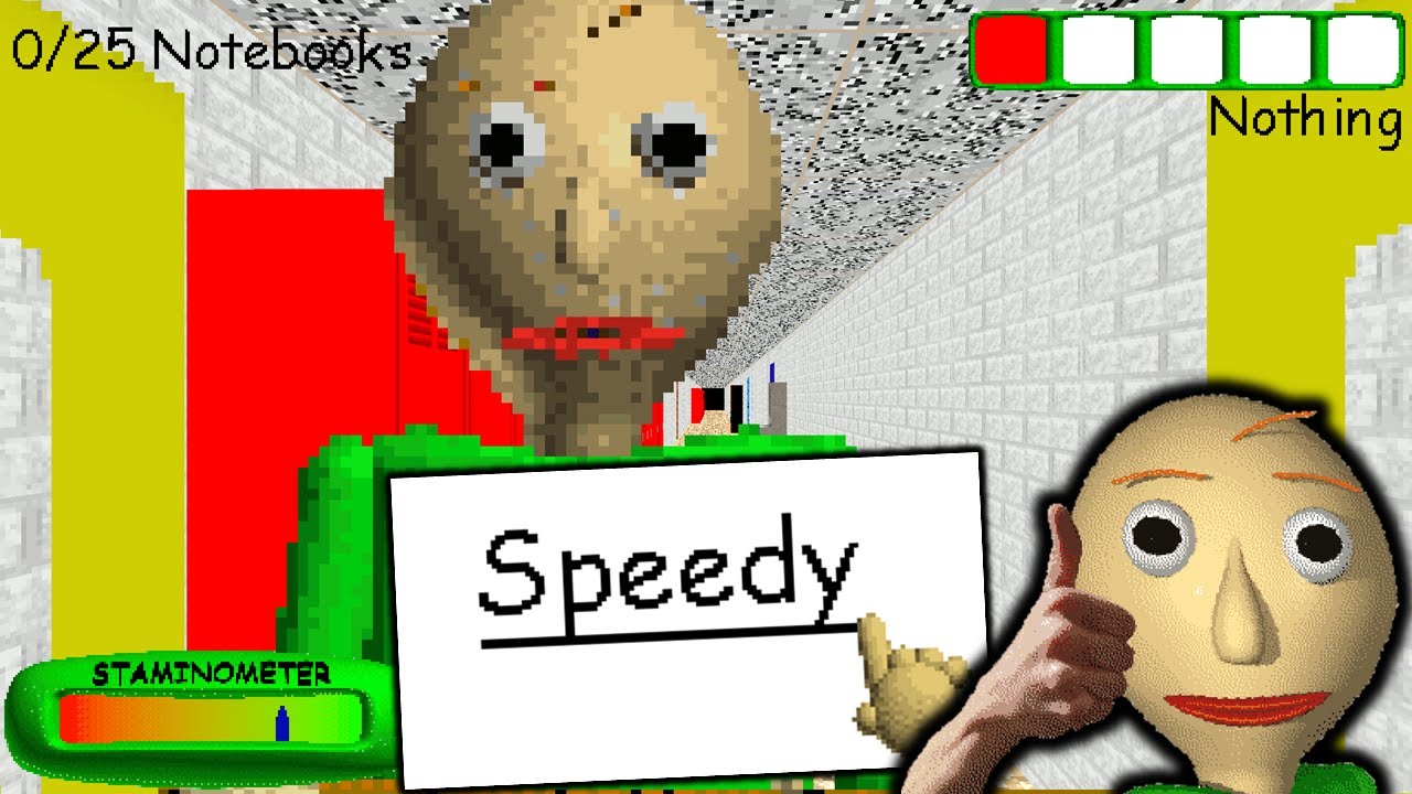 Baldi's Basics Plus Speedy Challenge Winning Run - YouTube