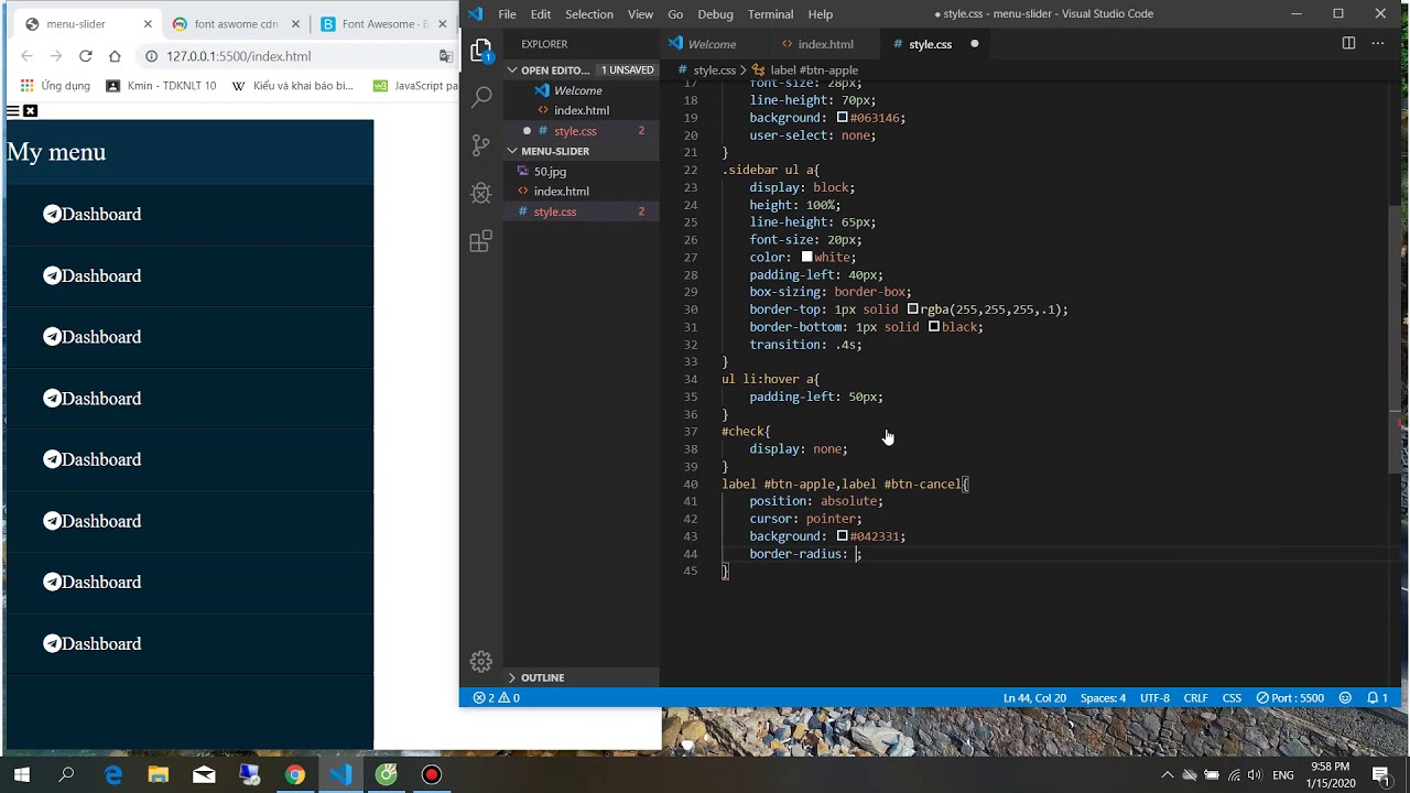 Hướng dẫn tạo sidebar menu - YouTube