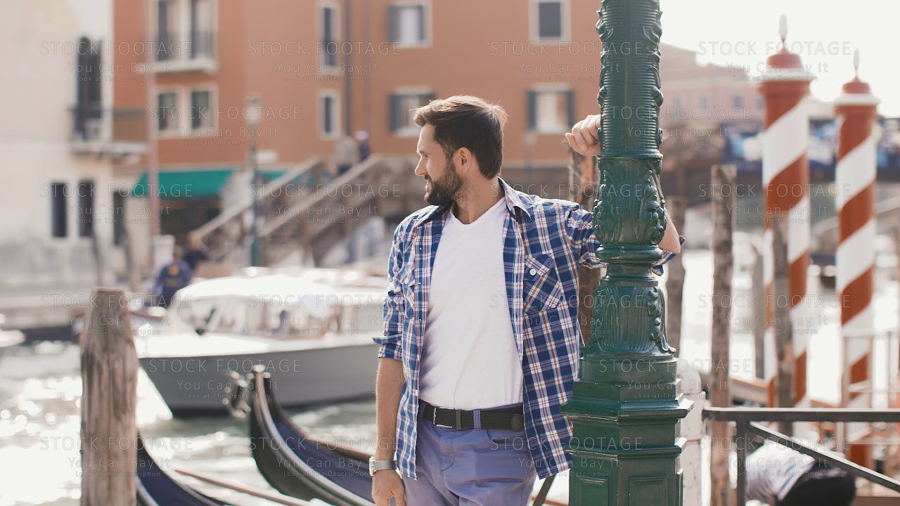 Handsome Tourist Man Travel in Venice, Italy. - YouTube