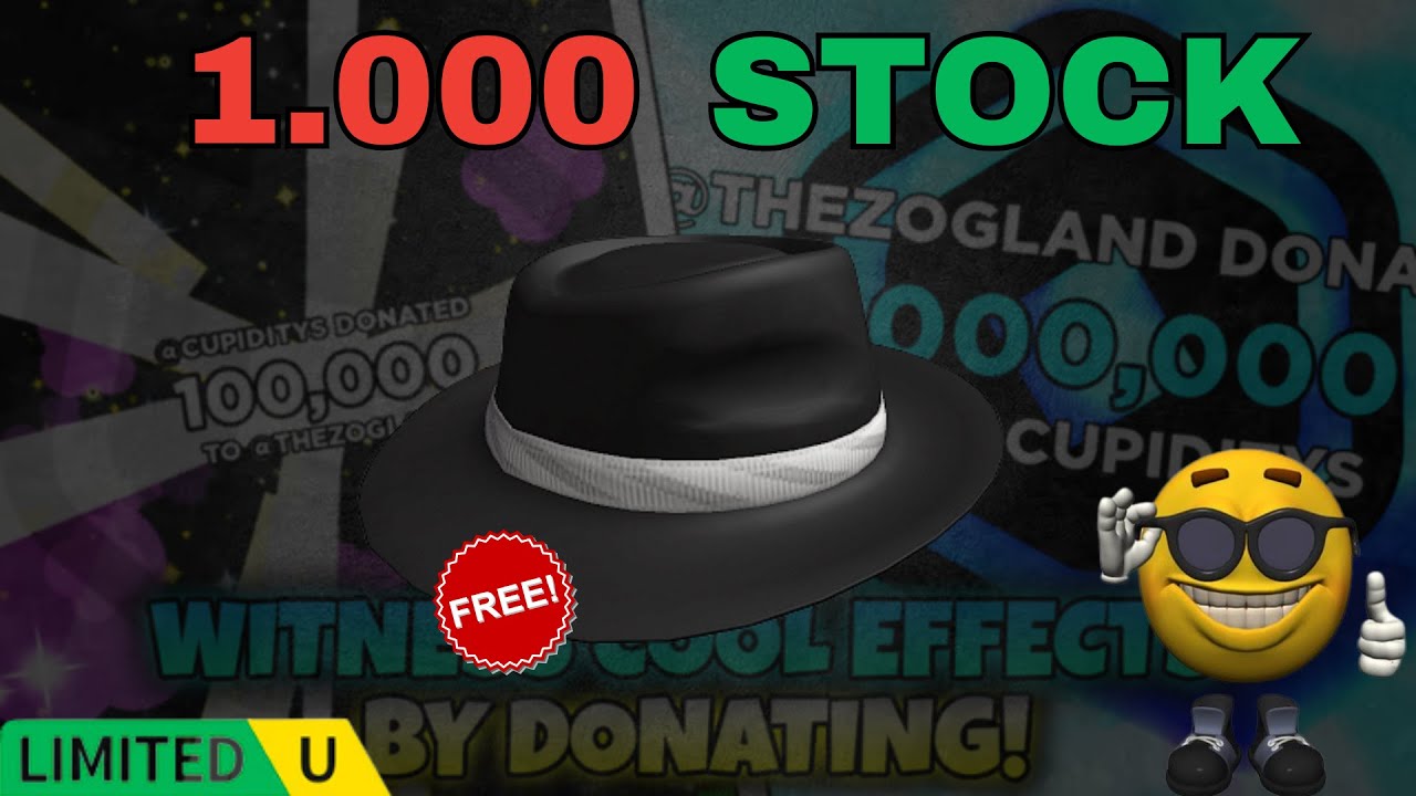 Shadow Noir Fedora - Free Limited UGC Roblox - YouTube