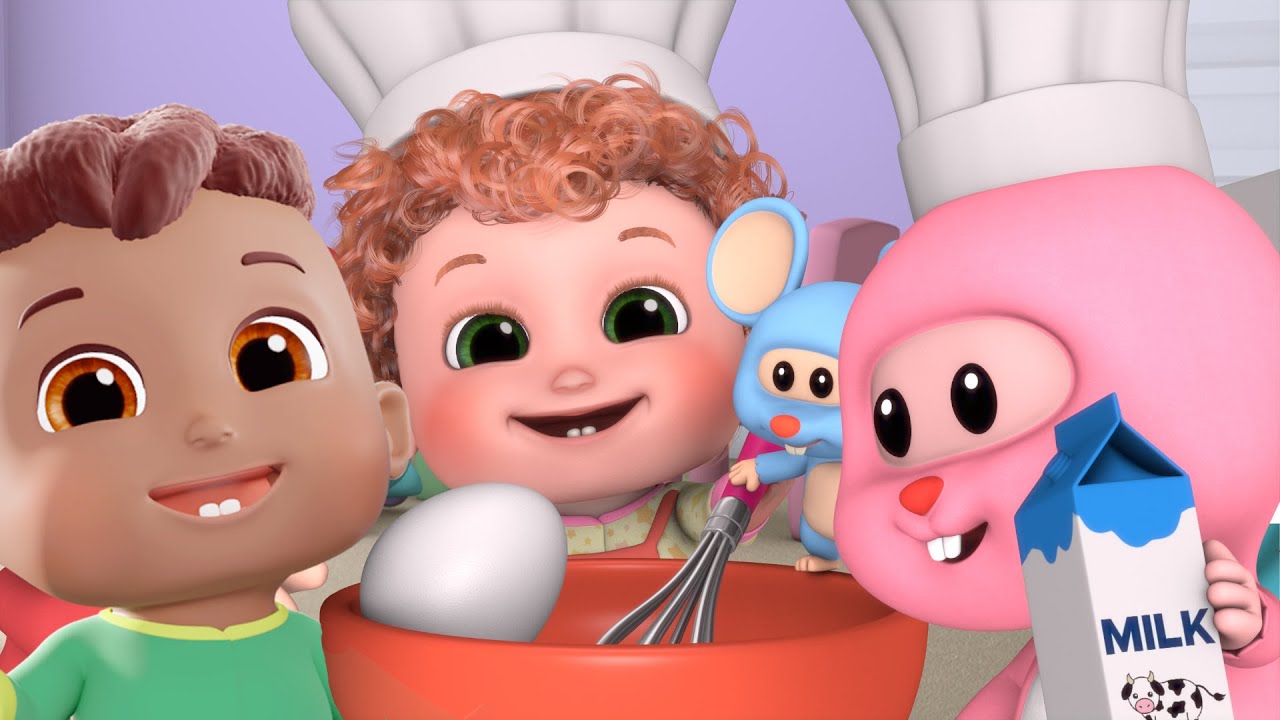 The Muffin Man | Pat a cake | Kids Songs | kids baking song | baby fish ...