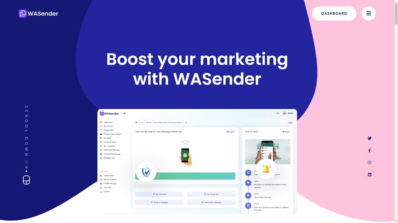 wasender | laravel, marketing tools, multi device wasender, whatsapp ...
