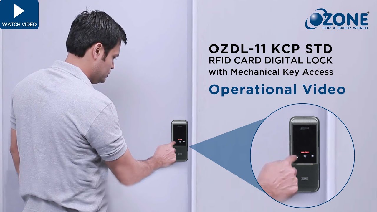 Digital Door Lock with Mechanical Key | Operating Guide | Ozone - YouTube