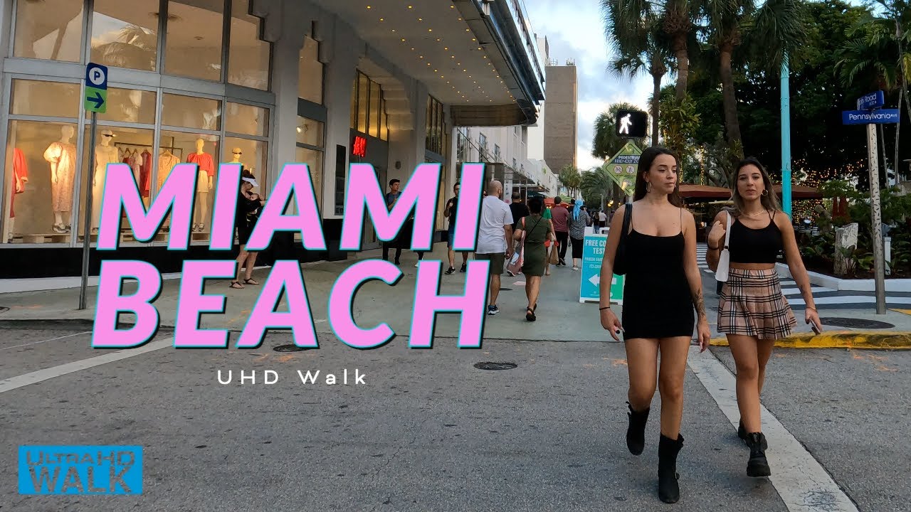 Miami Beach Walk 4k 🇺🇸 Walking tour of Lincoln Road in Miami Beach ...