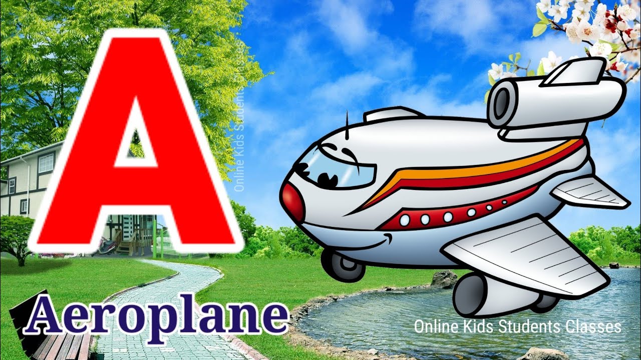 ABC,A for Aeroplane ️, B for bus#onlinekidsstudentsclasses# ...