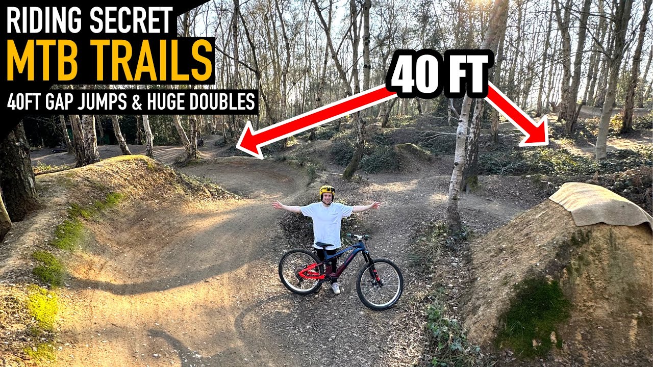 RIDING HUGE GAP JUMPS AT SECRET MTB TRAILS! - YouTube