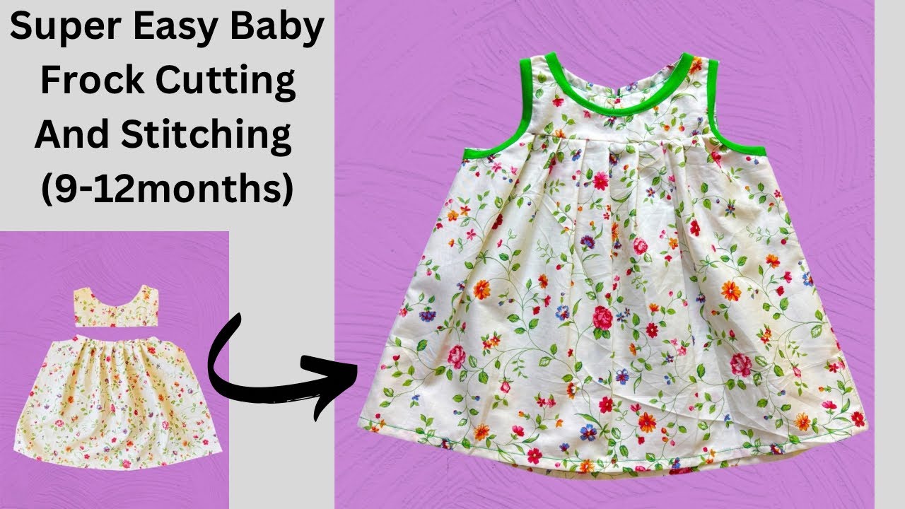 DIY:Cute Baby Dress(9-12months)Easy Sewing Tutorial - YouTube