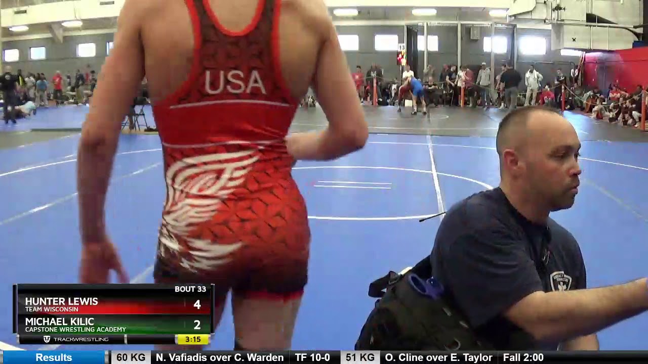 UWW Cadet Freestyle 55 KG Hunter Lewis Team Wisconsin Vs Michael Kilic ...