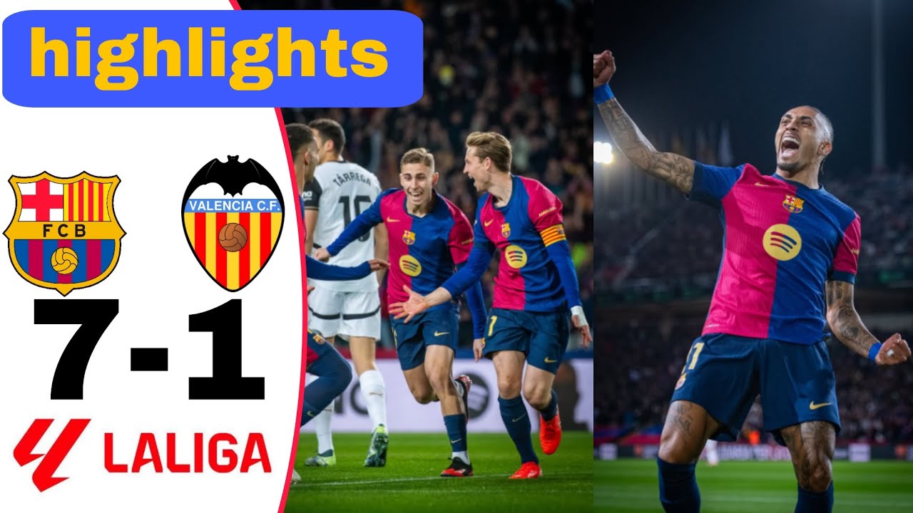 [Barcelona vs Valencia] Amazing performance by Barca [7-0] full ...