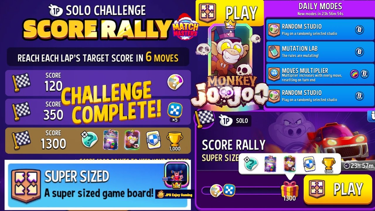 Super Sized Solo Challenge Score Rally/ 1300 Score/ Random Studio Daily ...