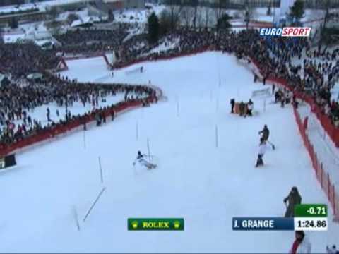FIS Alpine Skiing 11' - Kitzbuhel - Jean-Baptiste Grange 2nd Leg - YouTube