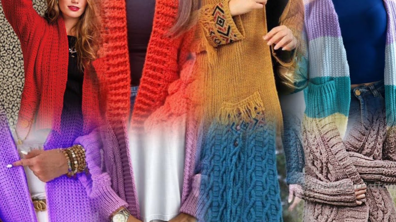 Trending And Stylish 💯🧶🔥 Long Sweater Designs For Girls And Women ...