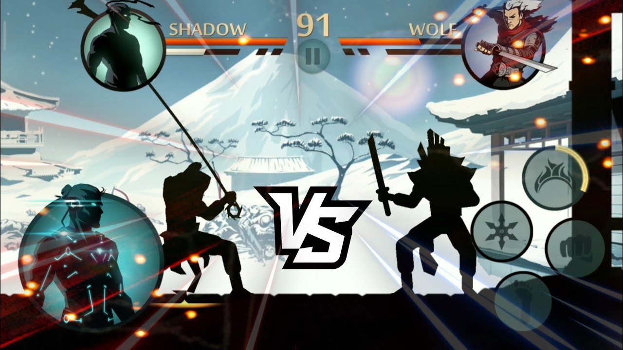 SHADOW FIGHT 2 SHADOW V.S WOLF - YouTube