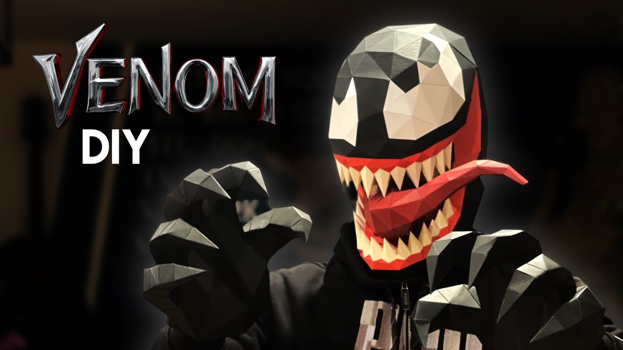 Fabrique le masque de Venom et de Carnage ! DIY Papercraft (GRATUIT ...