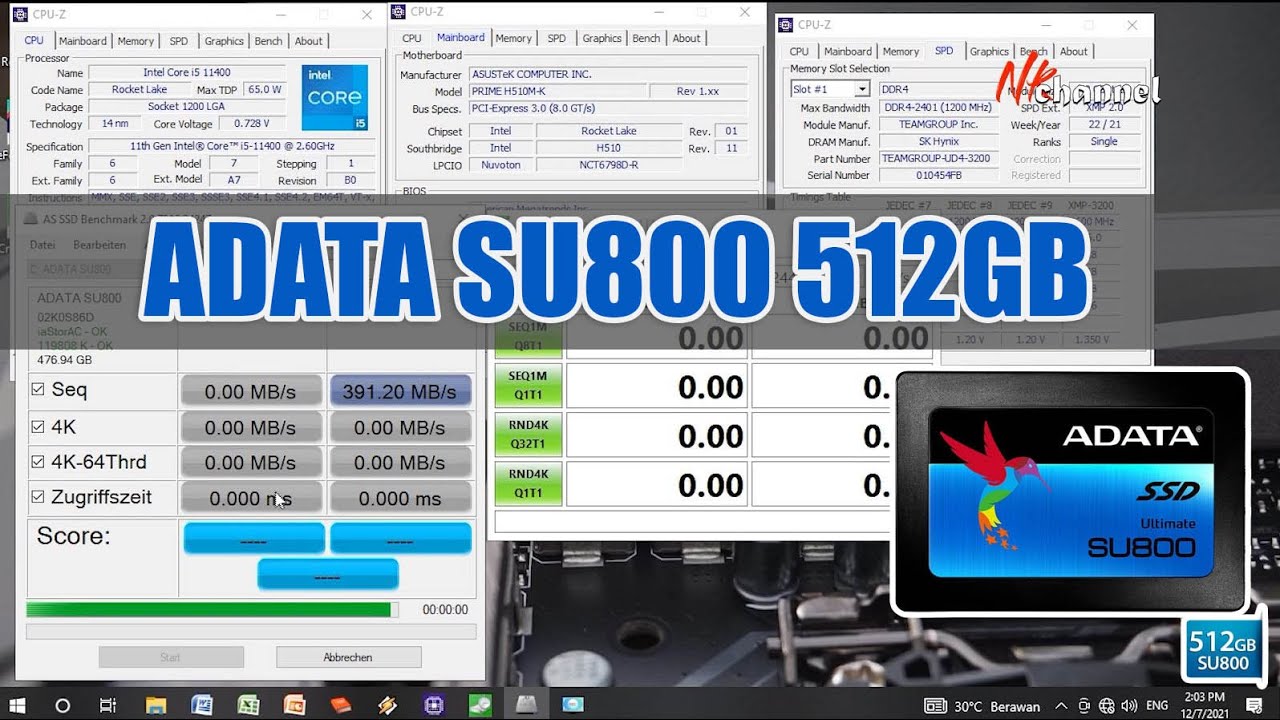 ADATA SU800 512GB SSD | Unboxing & review, hasil benchmarknya segini ...