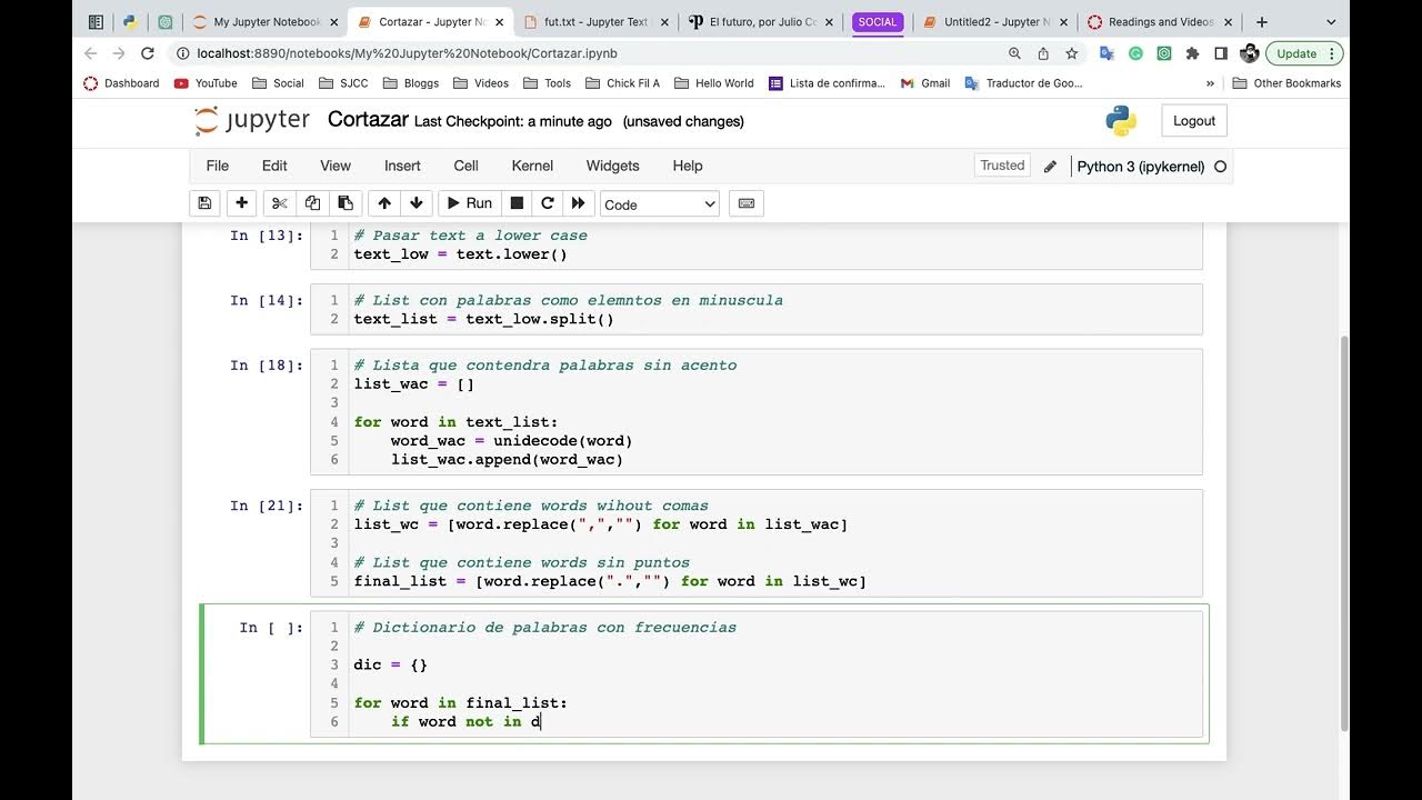 Procesar texto con Python: Análisis de frecuencia de palabras y eliminación de caracteres ...