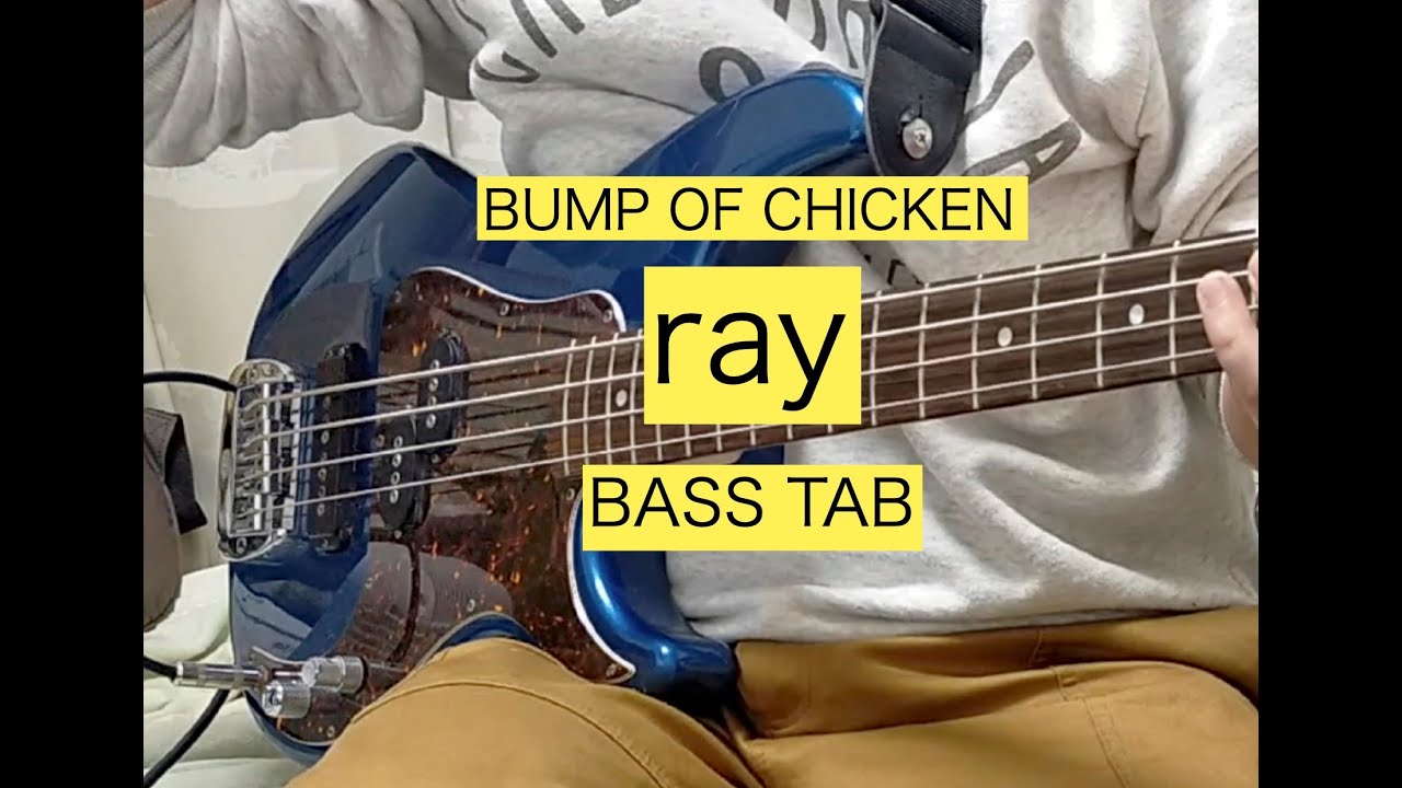 ray ベース弾いてみた BUMP OF CHICKEN BASS TAB譜付き Tuning=半音下げ（E♭A♭D♭G♭） - YouTube