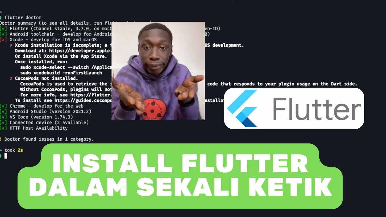 Belajar Flutter 2023 : Install Flutter ga pake repot ga pake drama sekali ketik di terminal ...