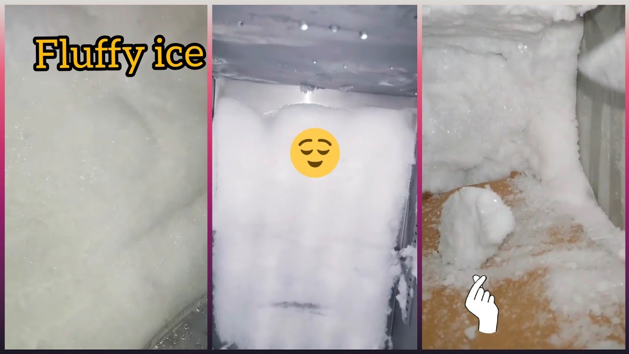 Frozen Freezer 😊 fluffiest or not fluffiest frost 🧊 ️it's satisfying 🤤 ...