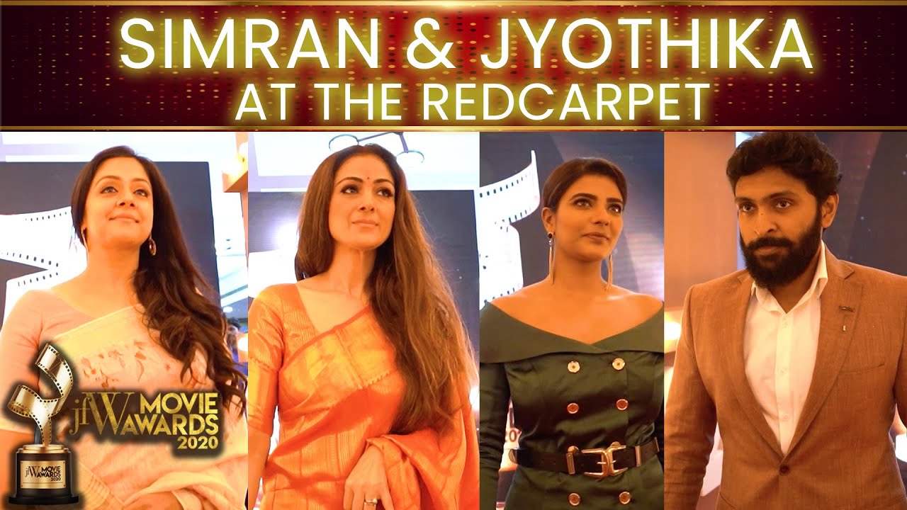 Jyothika and Simran at the Red Carpet | Candid Moments | JFW MOVIE ...