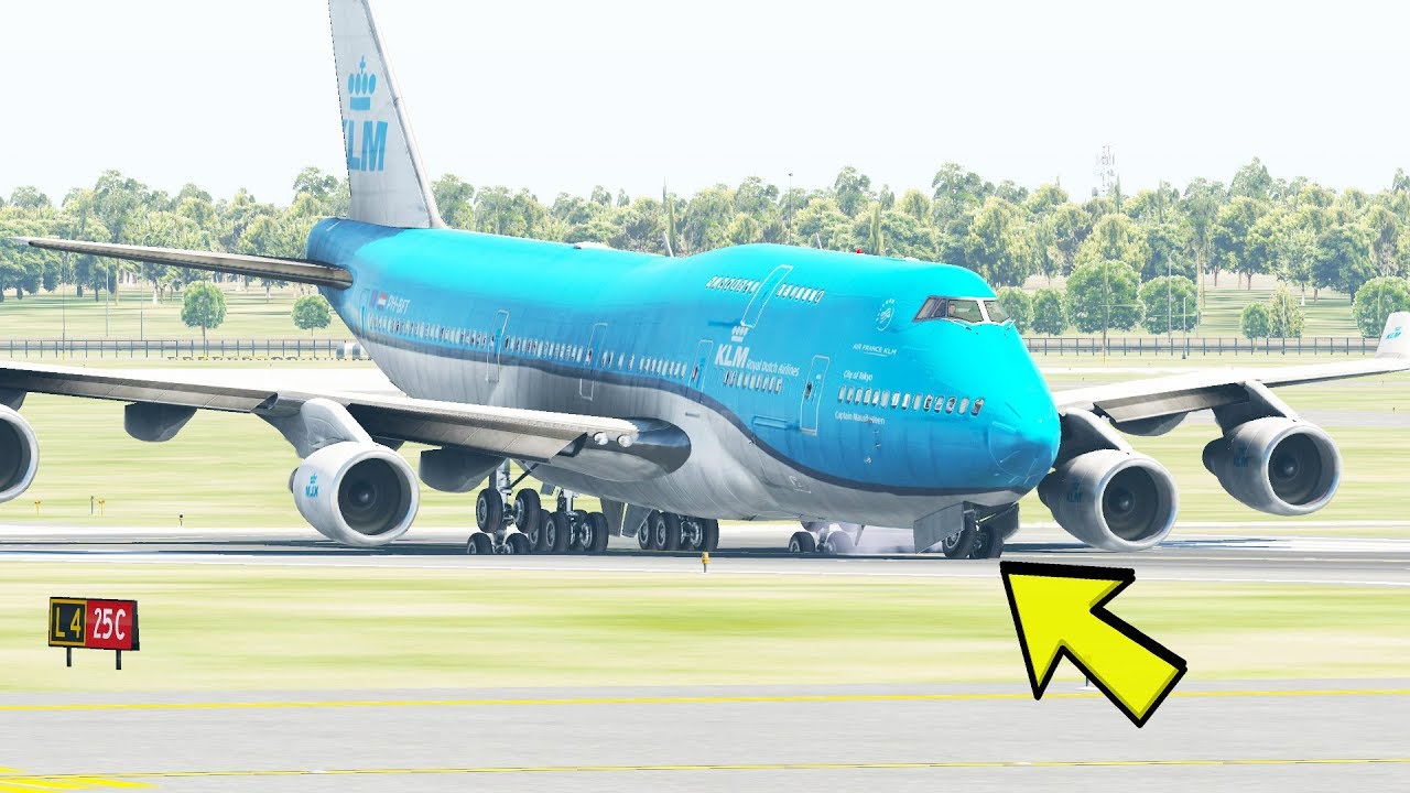 Boeing 747 Take Off Without Nose Gear | XPlane 11 - YouTube