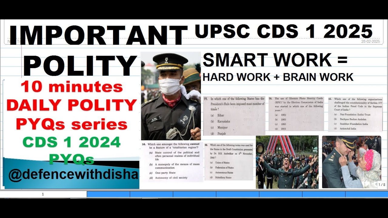 CDS 1 2025 LAXMIKANT POLITY PYQs #cds #ima #gs #shortsfeed #shorts # ...