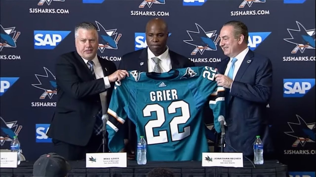 Mike Grier introduced as San Jose Sharks General Manager - YouTube