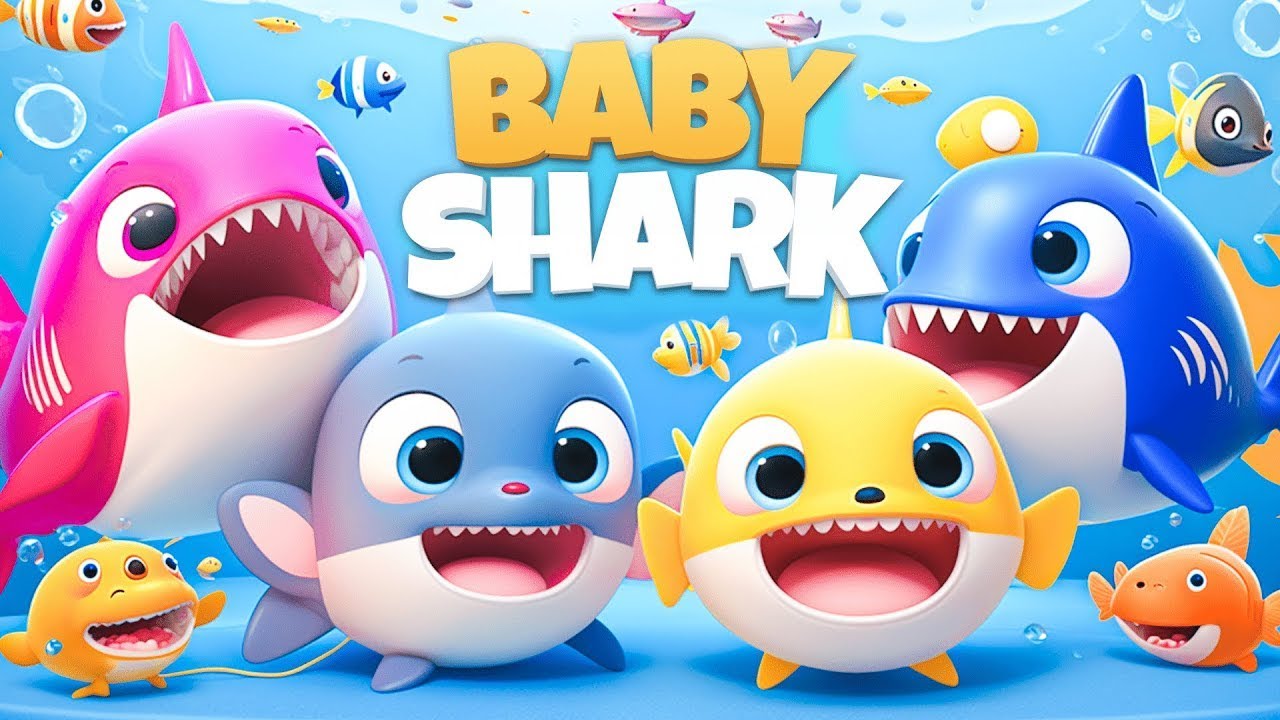 Five Little Sharks | Baby Shark Doo Doo Doo | Baby Songs for Kids ...