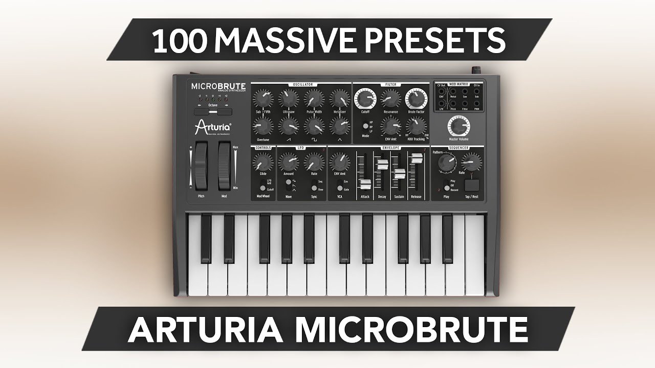 ARTURIA MICROBRUTE ♫ 100 Custom Sounds 100 Massive Presets Sound Bank ...
