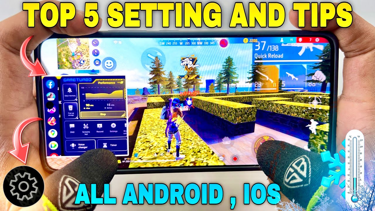 Top 5 setting free fire for all phones Android , iOS - YouTube