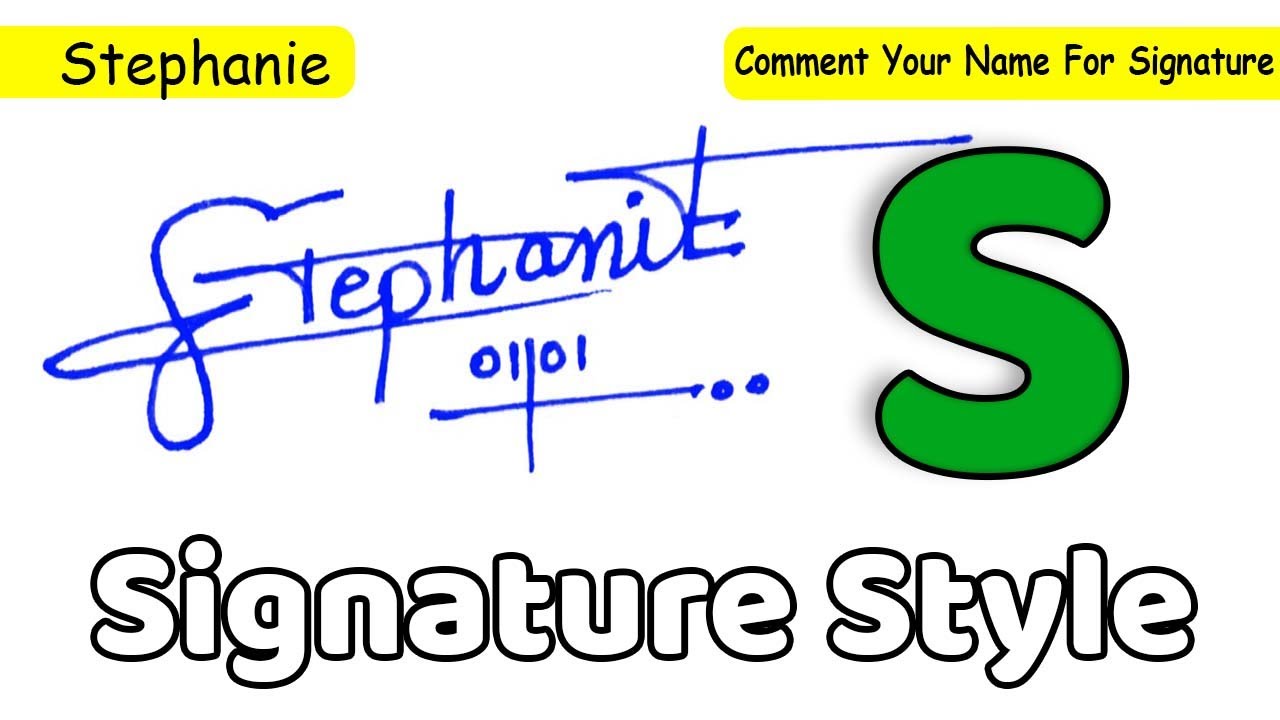 ️ Stephanie Name Signature Style Request Done - YouTube