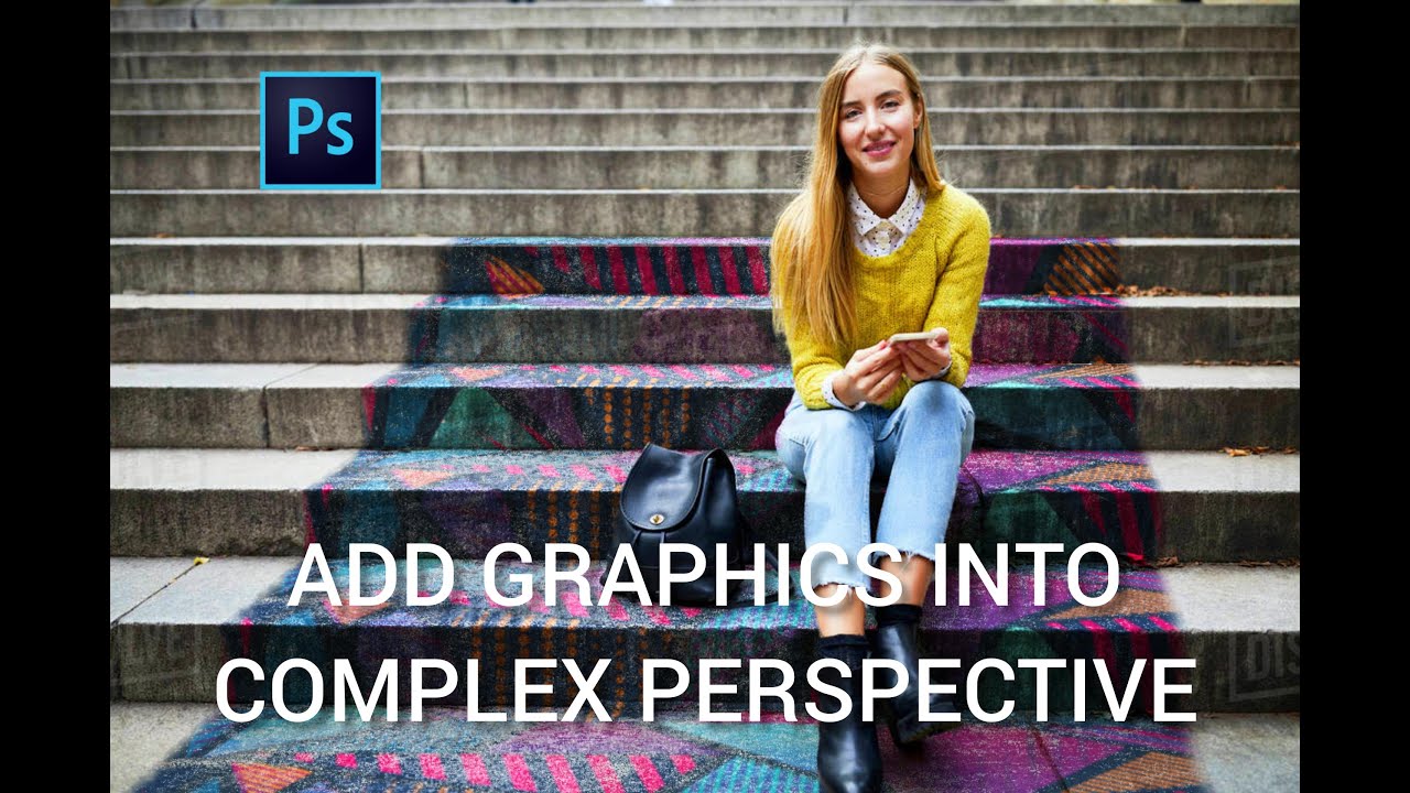 How To Add Graphics In Complex Perspective In Photoshop - YouTube