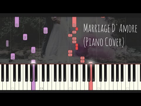 Marriage d'amore - Paul de Senneville | Richard Clayderman 夢中的婚禮 (Piano Cover, Synyhesia Tutorial)