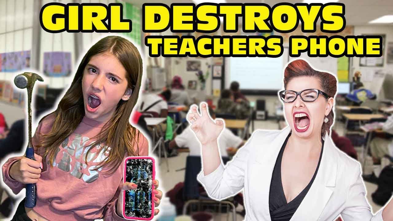 🤬Girl Temper Tantrum🤬 Smashes Teacher's Phone While At School ...